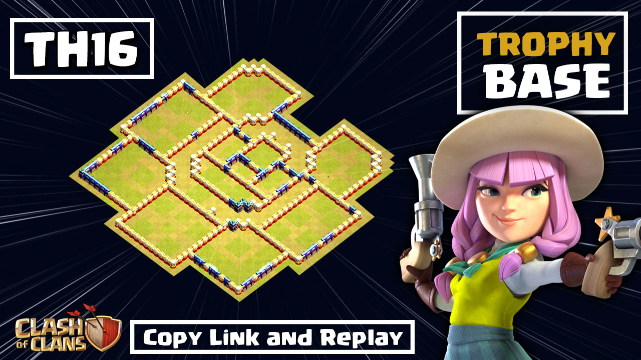 Base TH16 Chống Rễ Cây Thủ 1 Sao Rank Huyền Thoại 5k6 - 5k7 Clash of clans